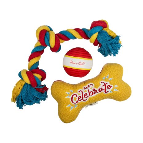 Tall Tails Let's Celebrate 3-Piece Box Gift Set Dog Toy (3-piece set ...